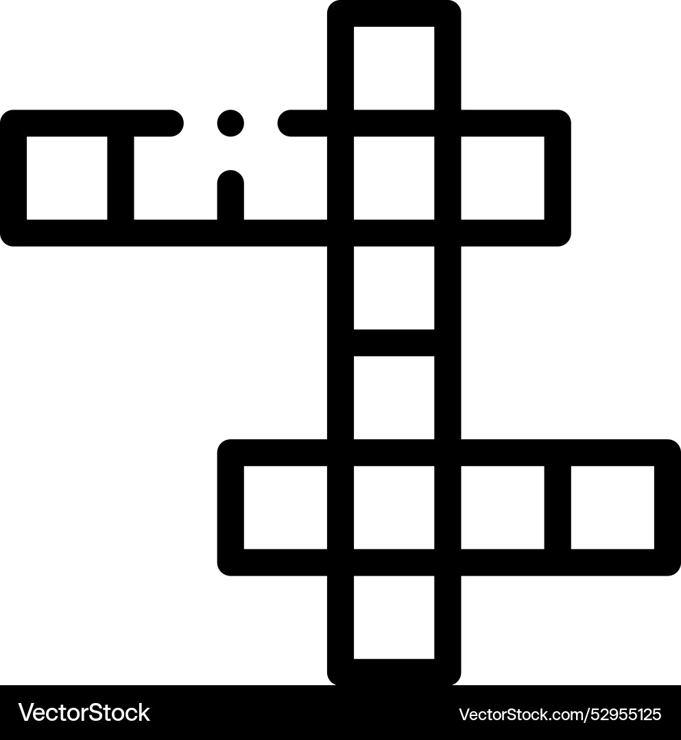 Crossword icon thin linear style design isolated Vector Image