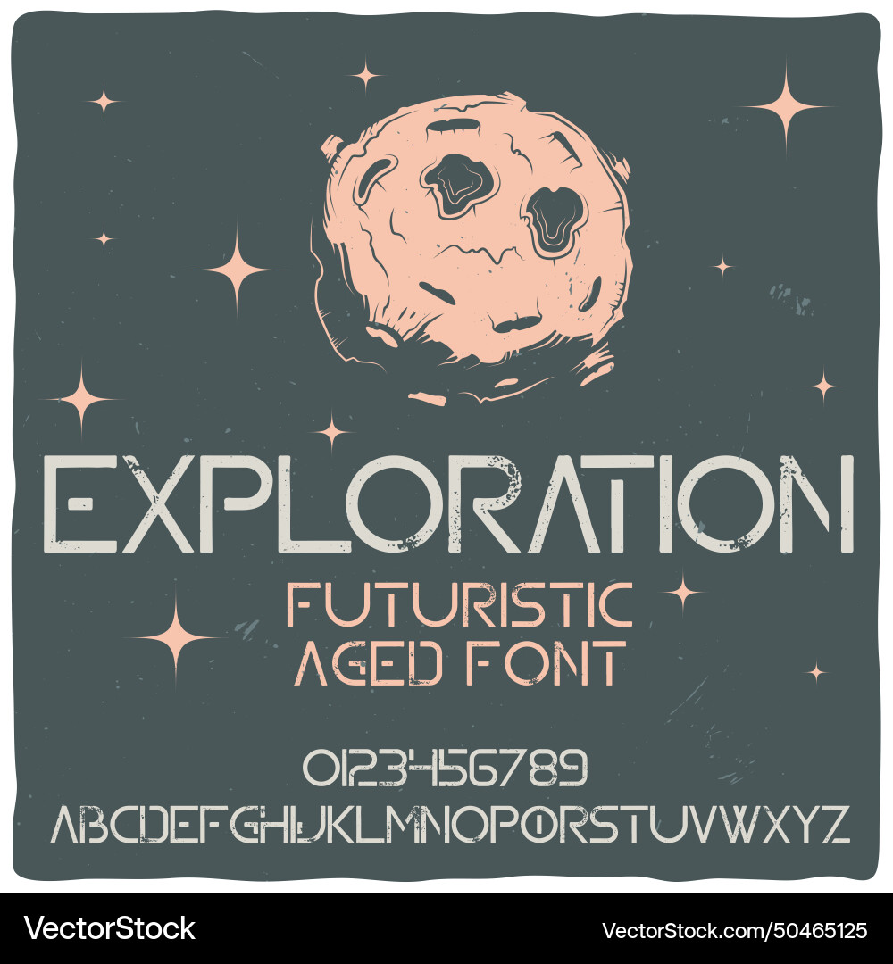 Good handcrafted font for any label design Vector Image