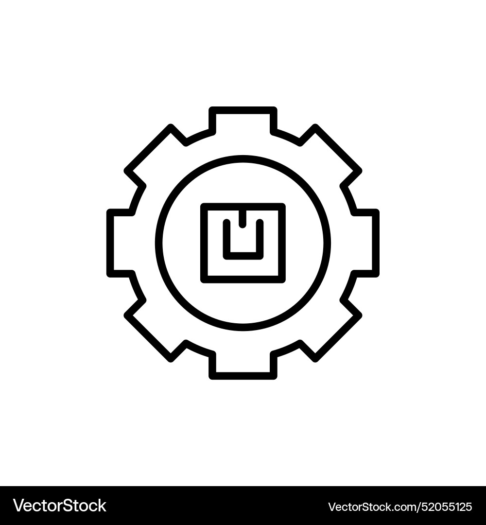 Logistics management icon for supply chain Vector Image