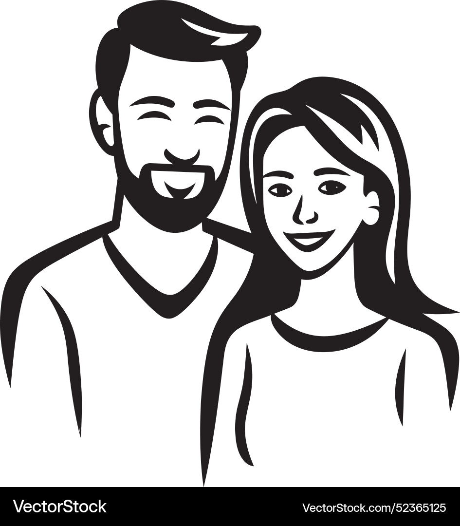 Visual poetry vibrant couple connect Royalty Free Vector