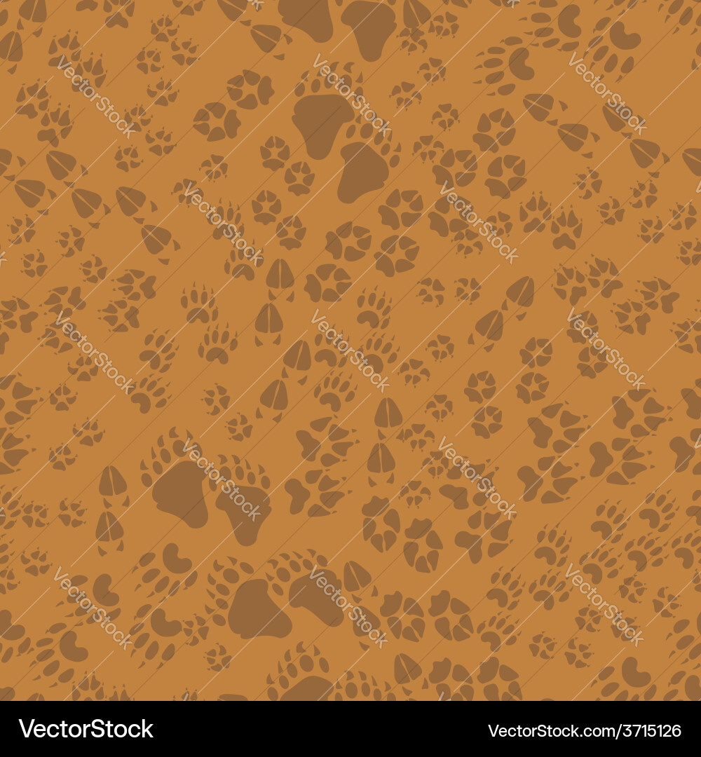 Animal Paw Print Pattern Royalty Free Vector Image