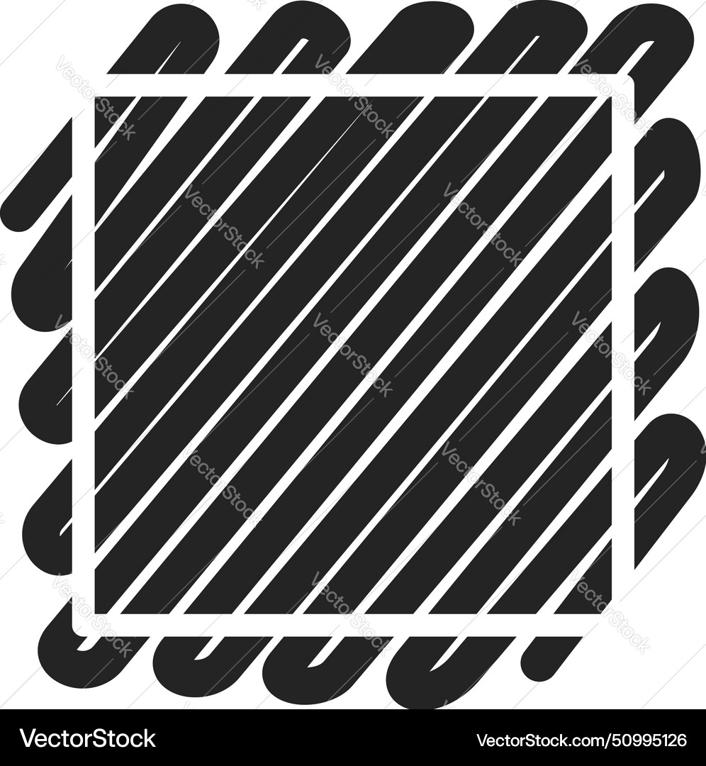 Black line stroke over square frame background set