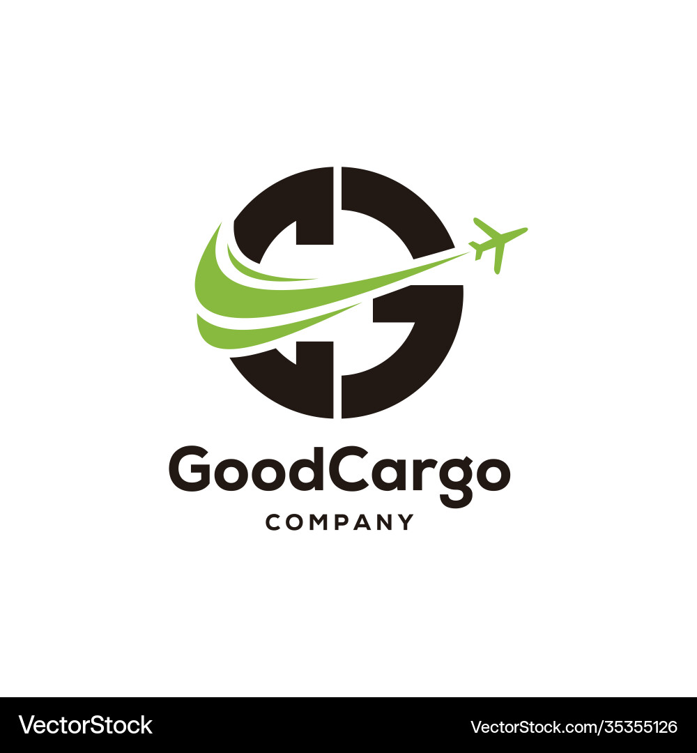 Cargo Symbol mit GC Letter - Logistik Lizenzfreier Vektor