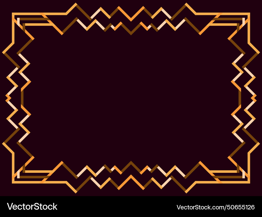 Frame for text in line art style deco Royalty Free Vector