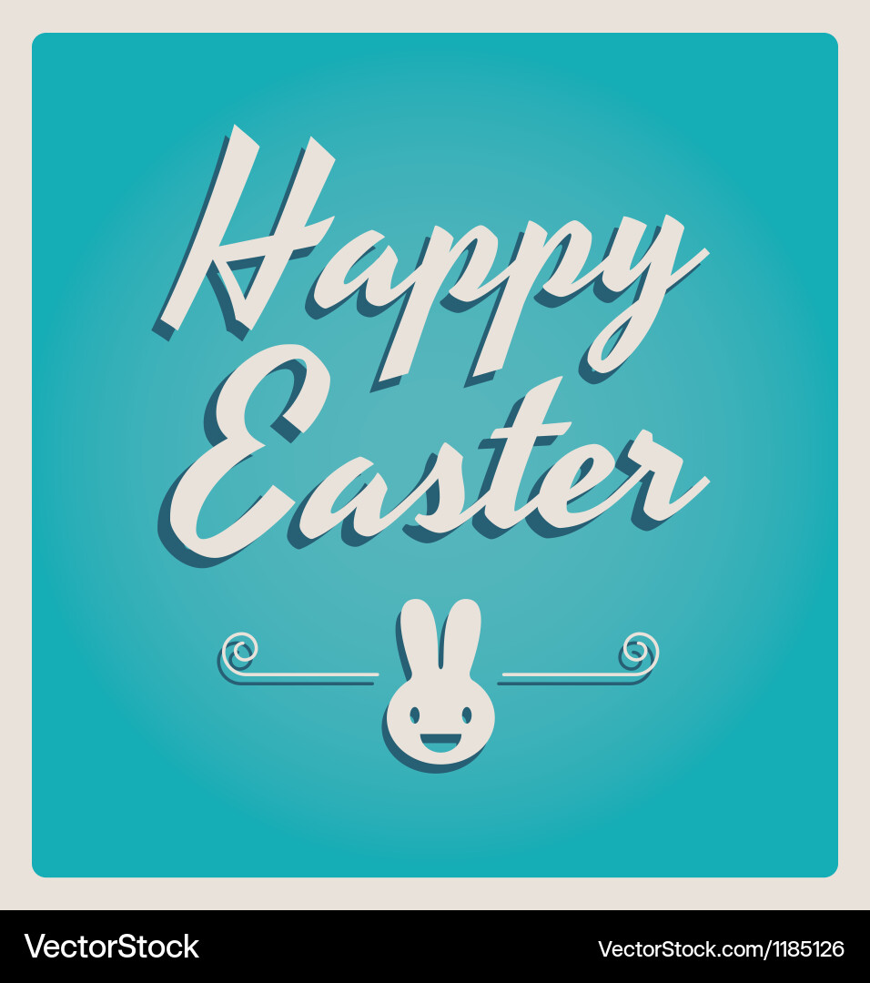 Happy easter cards retro type Royalty Free Vector Image