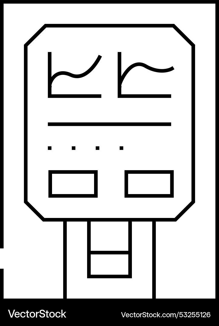 Medical analyzer line icon Royalty Free Vector Image