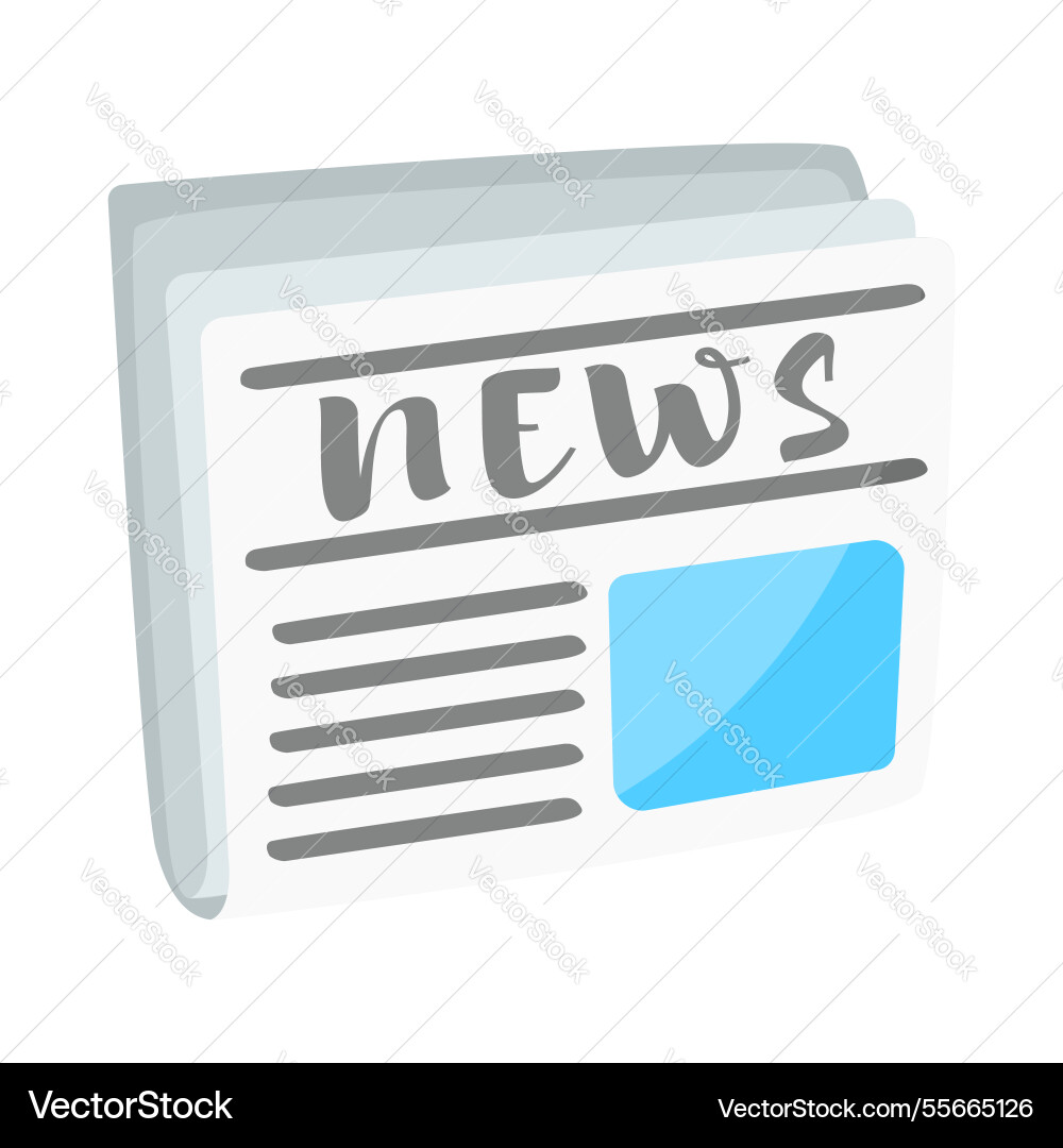 Newspaper Emoji Icon Royalty Free Vector Image