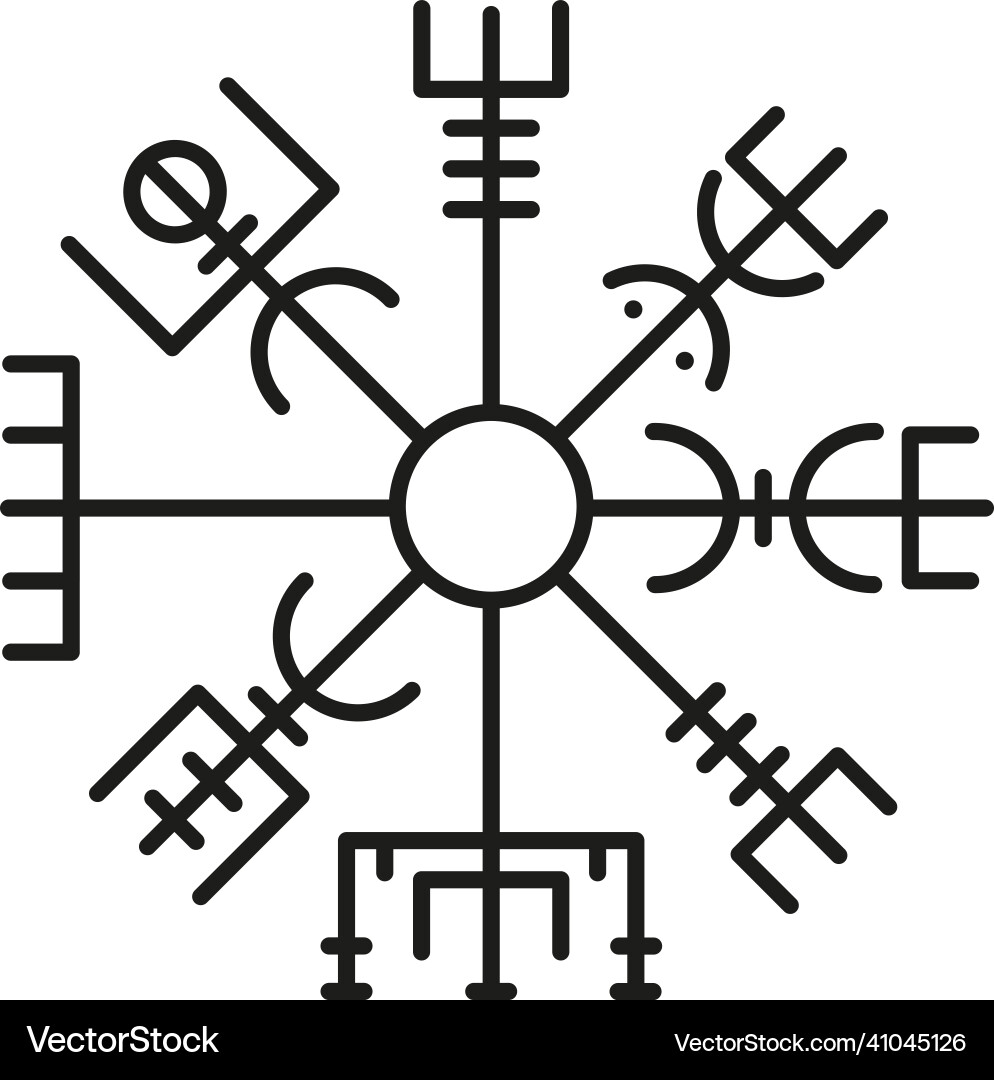Nordic Rune Symbol - Magic & Mythology Vector Image