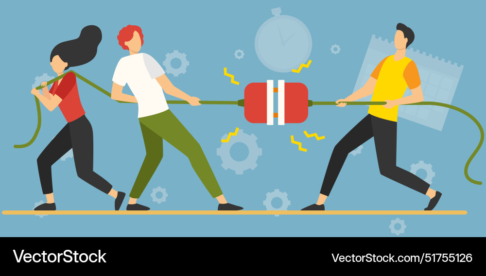 People programming cartoon Royalty Free Vector Image