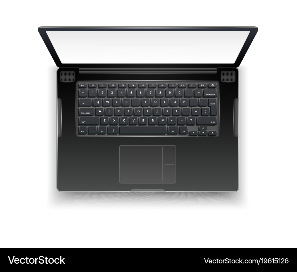 Realistic laptop mockup 3d computer Royalty Free Vector