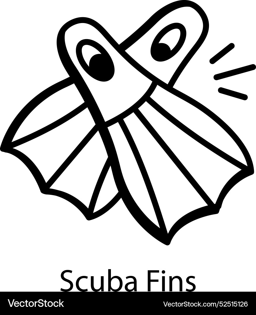 Scuba fins Royalty Free Vector Image - VectorStock