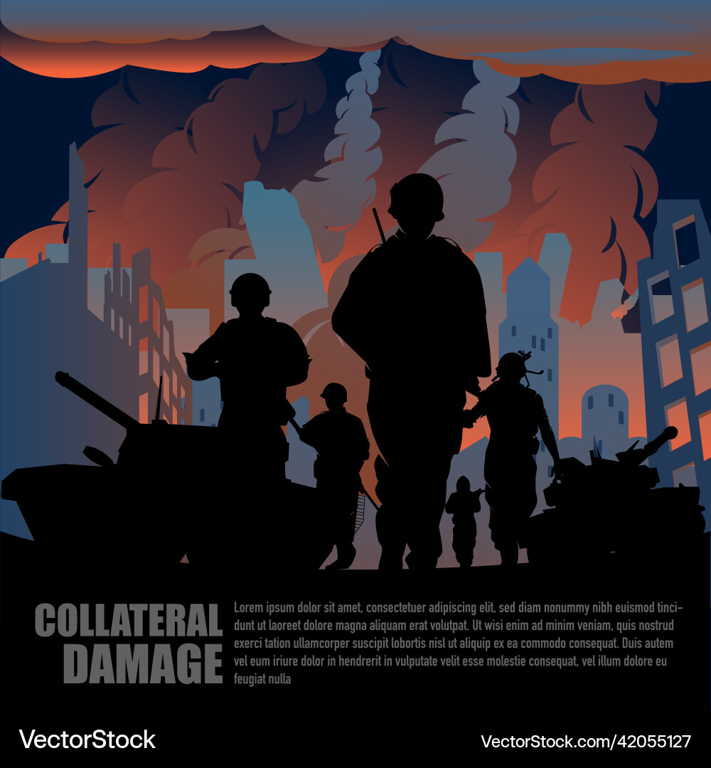 Collateral damage Royalty Free Vector Image - VectorStock