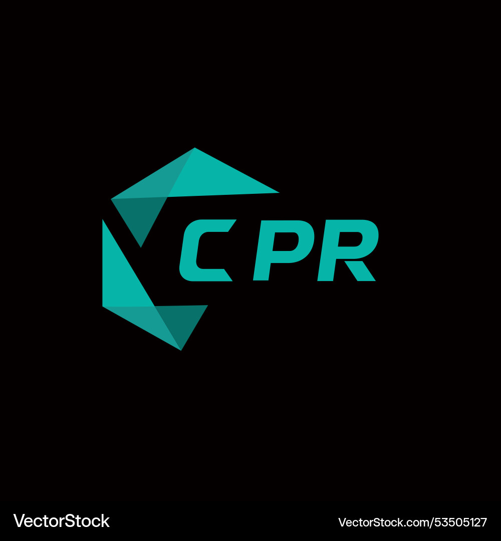 Cpr creative minimalist letter logo cpr unique Vector Image