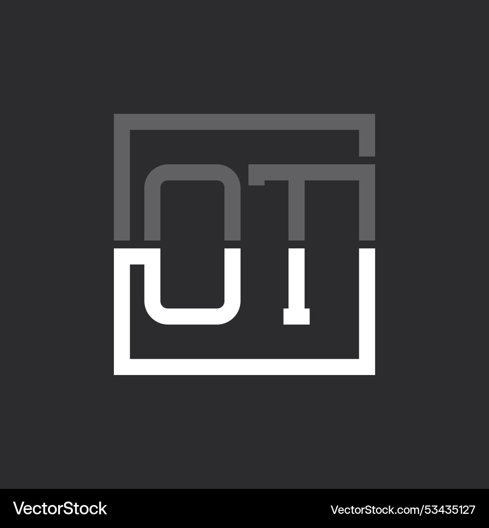 Creative modern minimalist ot letter logo design Vector Image