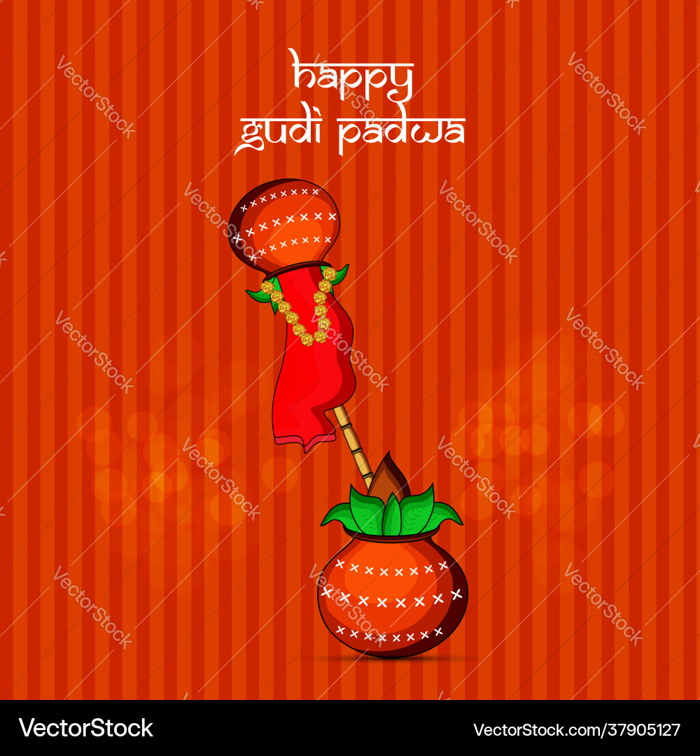 Gudi padwa background Royalty Free Vector Image