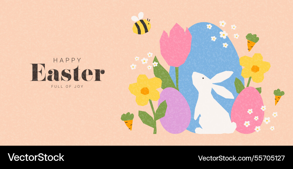 Happy easter holiday card Royalty Free Vector Image