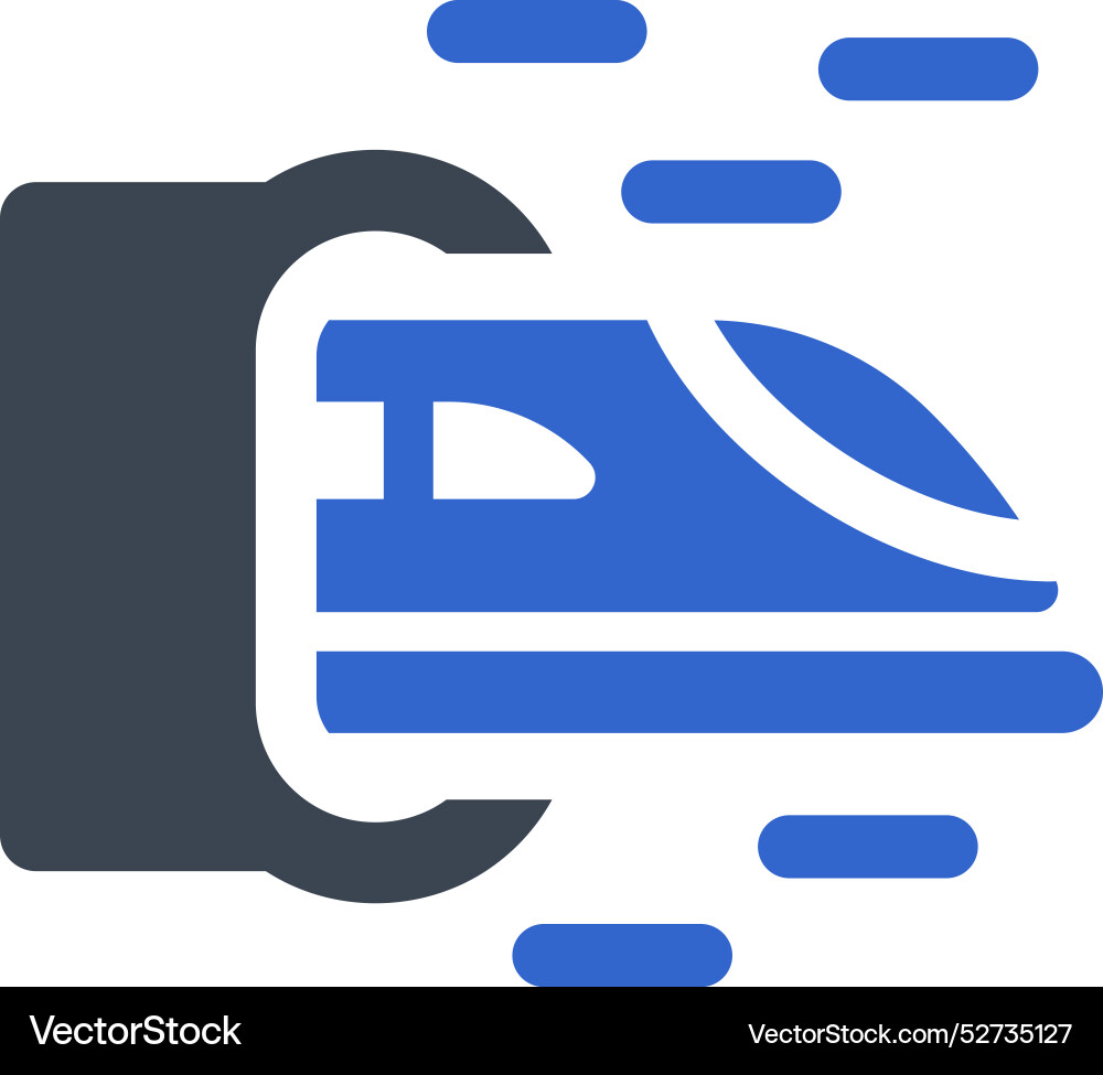 Hyper loop train icon Royalty Free Vector Image