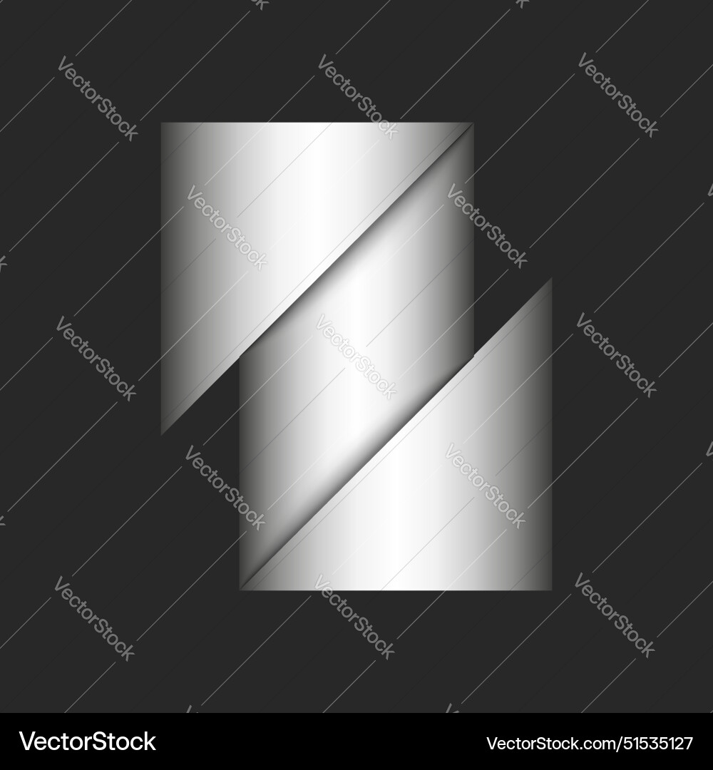 Letter z initial 3d creative logo from simple Vector Image