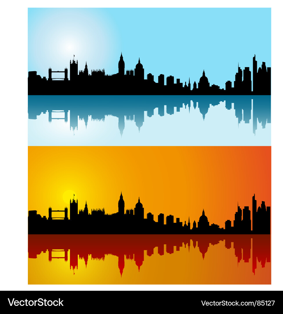 London skyline silhouette Royalty Free Vector Image