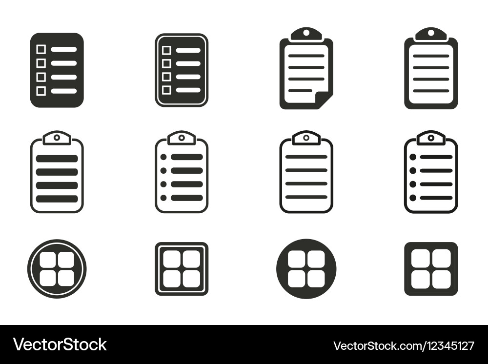 Menu icon set Royalty Free Vector Image - VectorStock