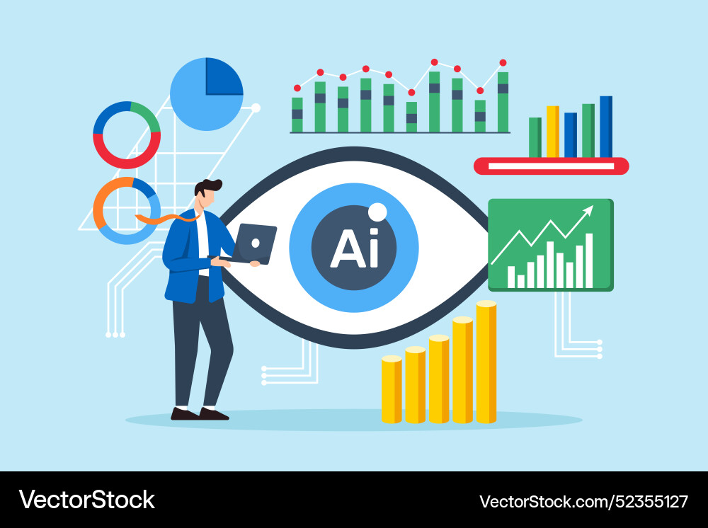 Predicting future technological trends preparing Vector Image