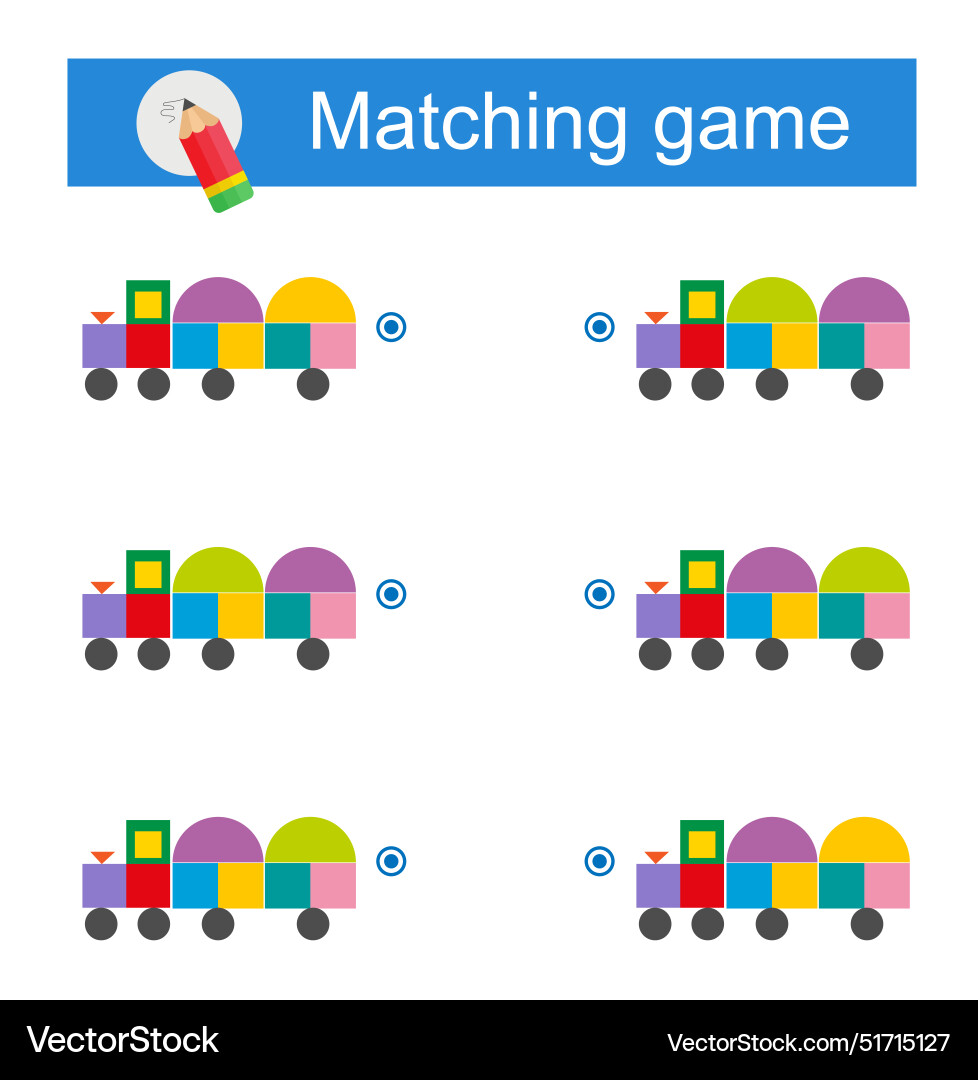 Task for the development of attention and logic Vector Image