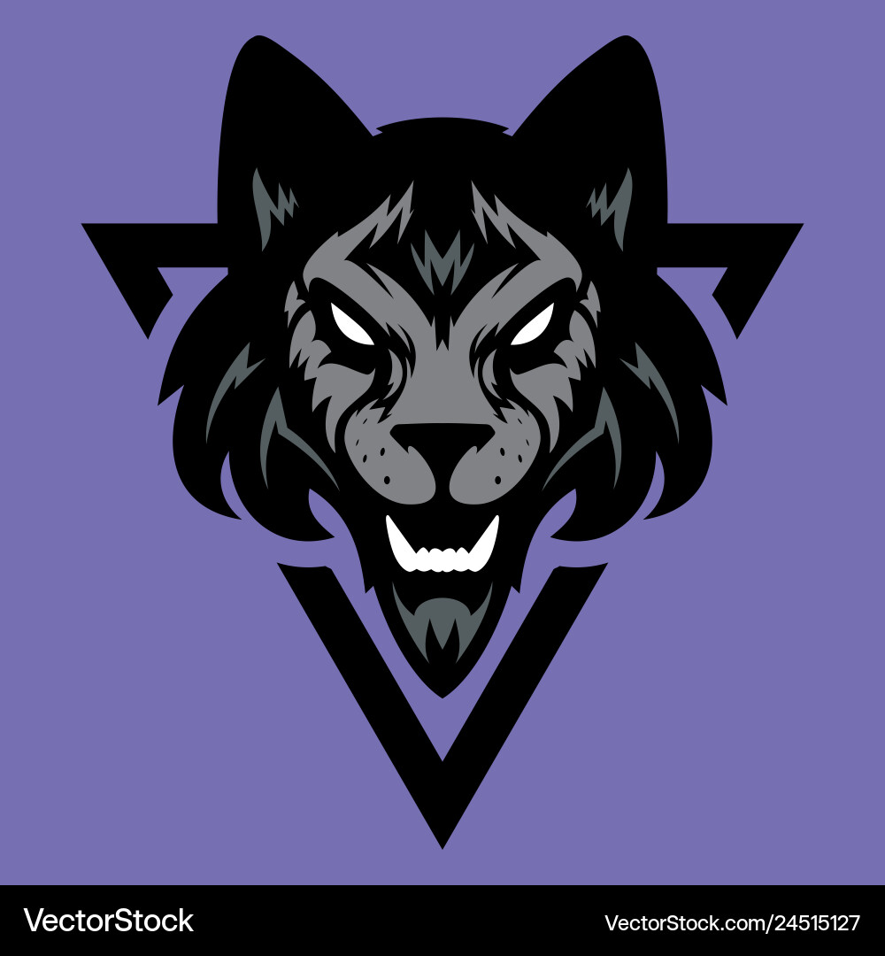 Werewolf head logo Royalty Free Vector Image - VectorStock
