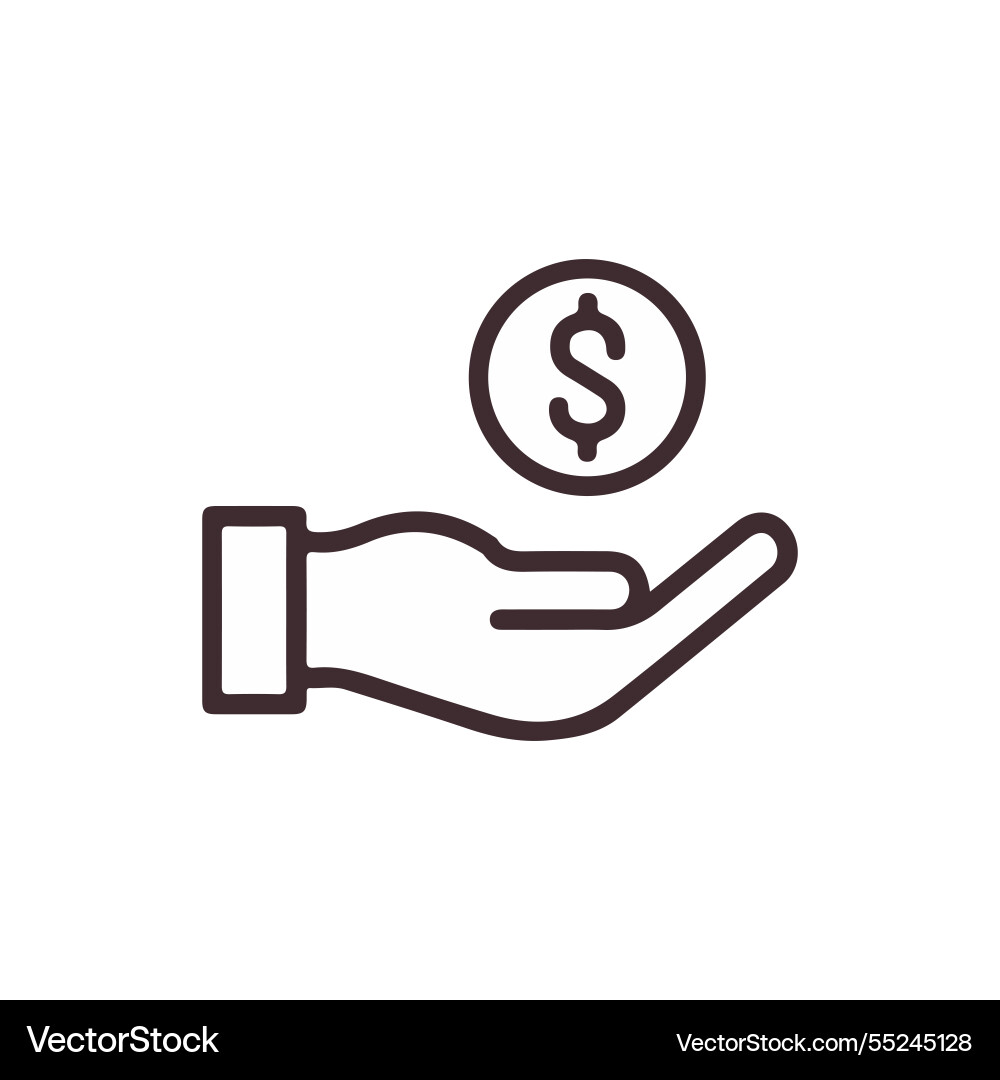Free dollar icon art Royalty Free Vector Image