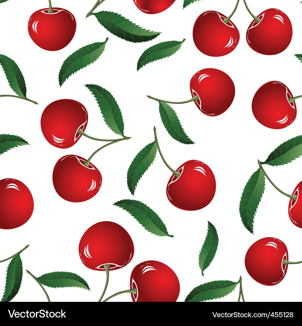 Red cherry Royalty Free Vector Image - VectorStock