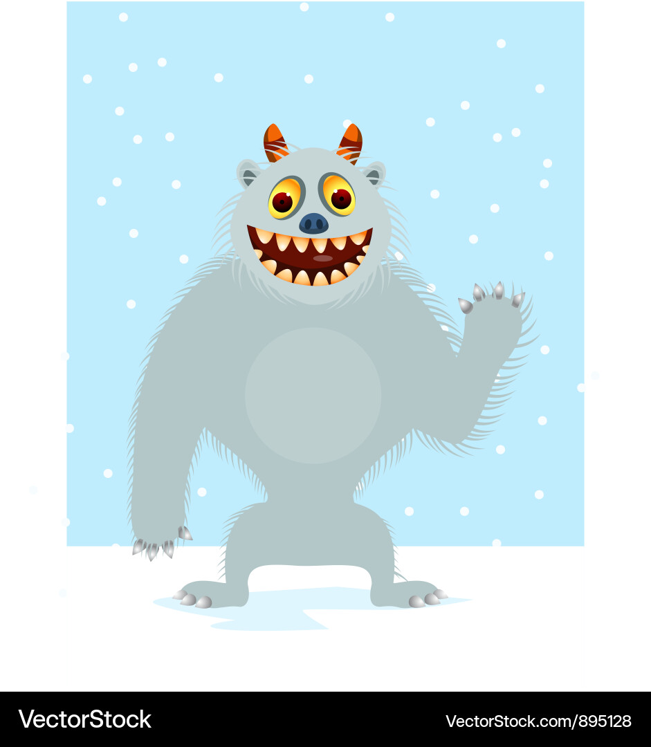 Yeti cartoon Royalty Free Vector Image - VectorStock