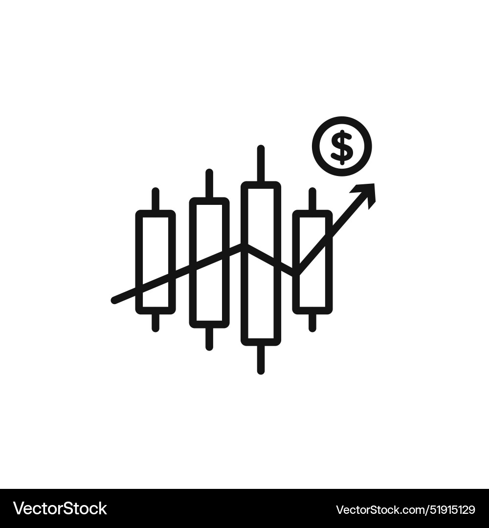 Forex stock market icon set collection for web Vector Image