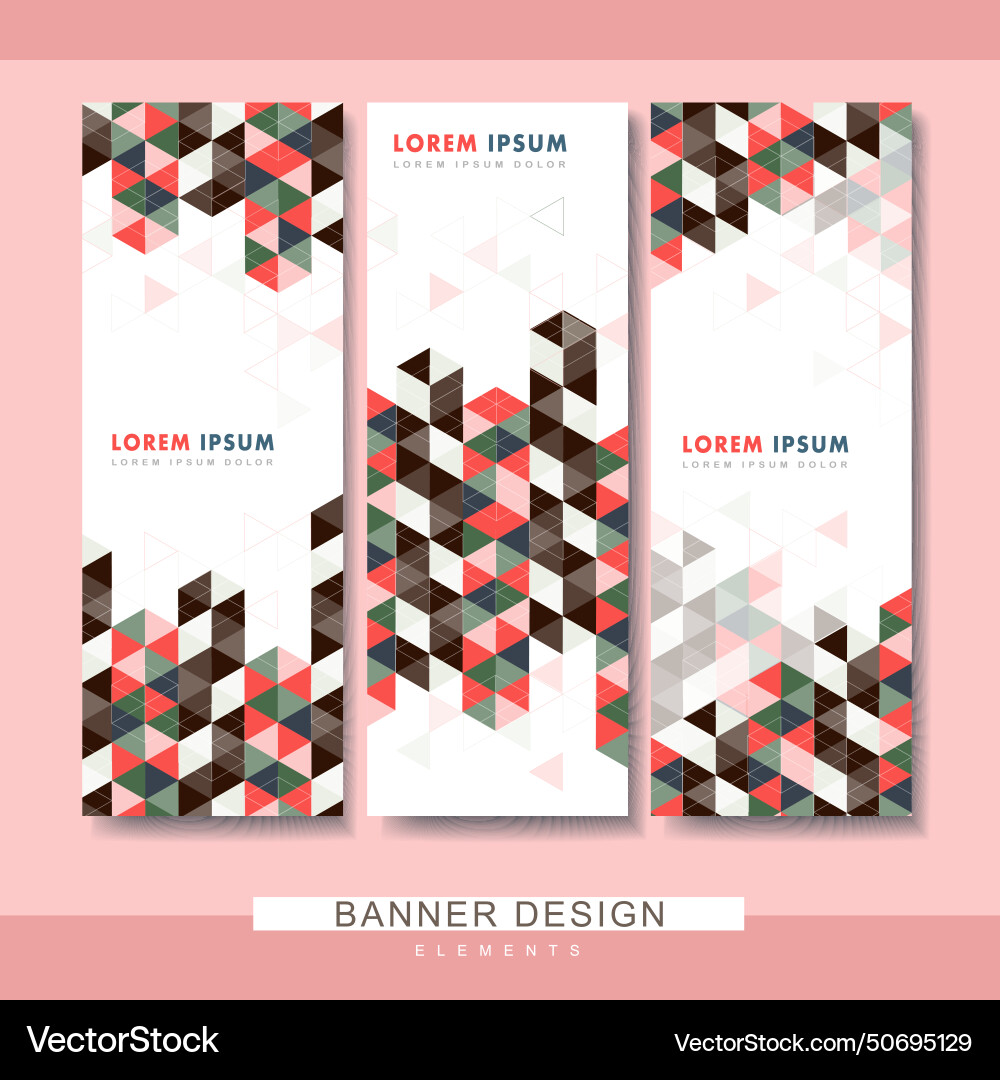 Modern banner template set design Royalty Free Vector Image