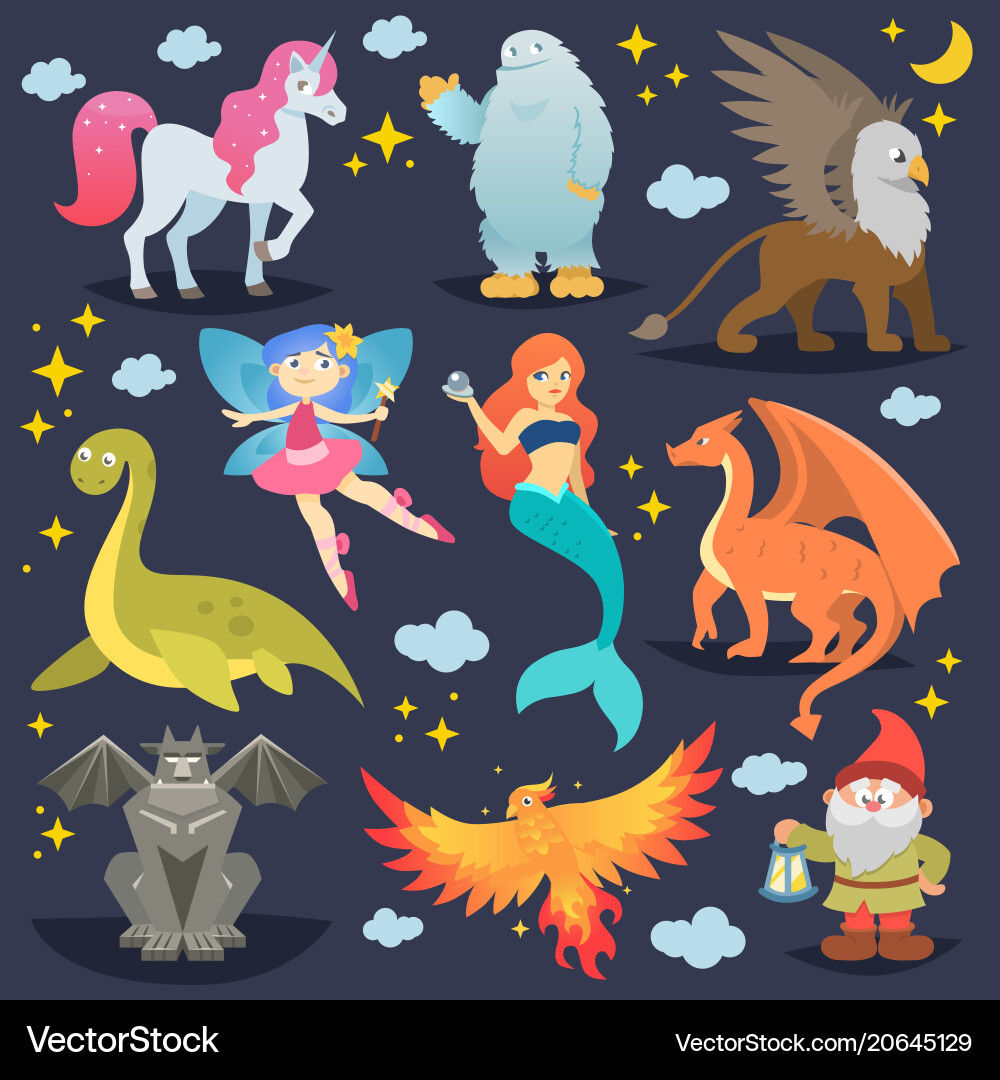 Mythological animal mythical creature Royalty Free Vector