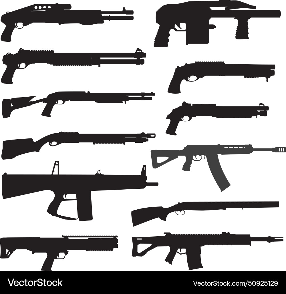 Shotguns Royalty Free Vector Image - VectorStock