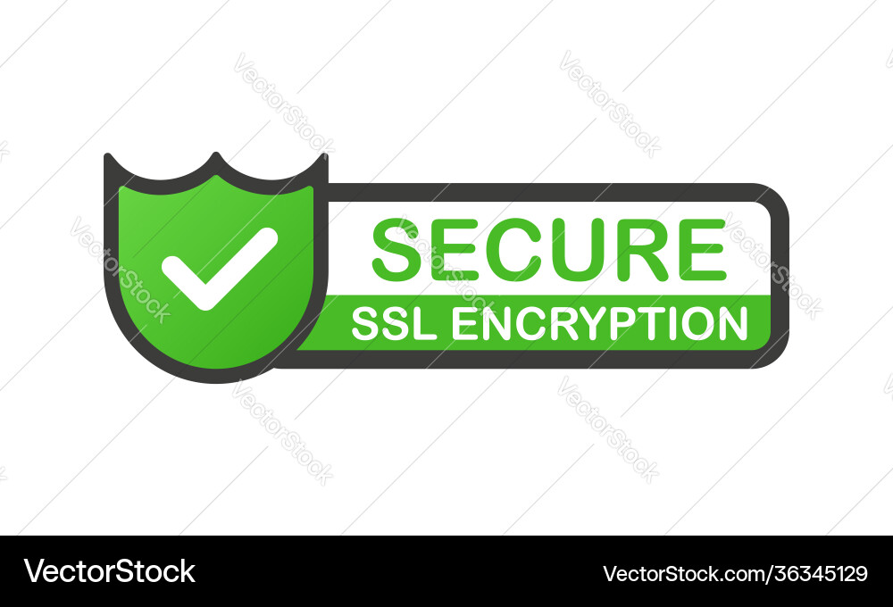 Ssl secure https certificate connection shield Vector Image