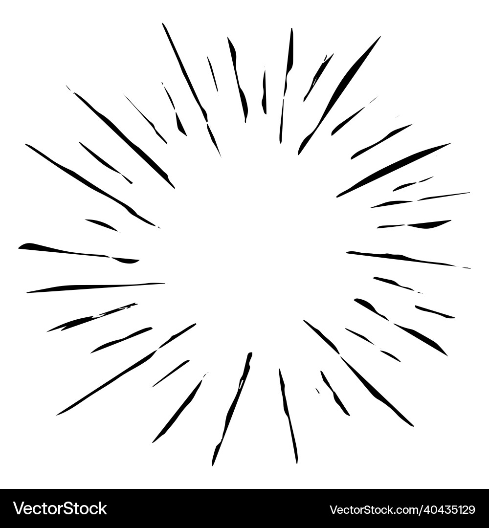 Sunburst hand drawn doodle background design Vector Image