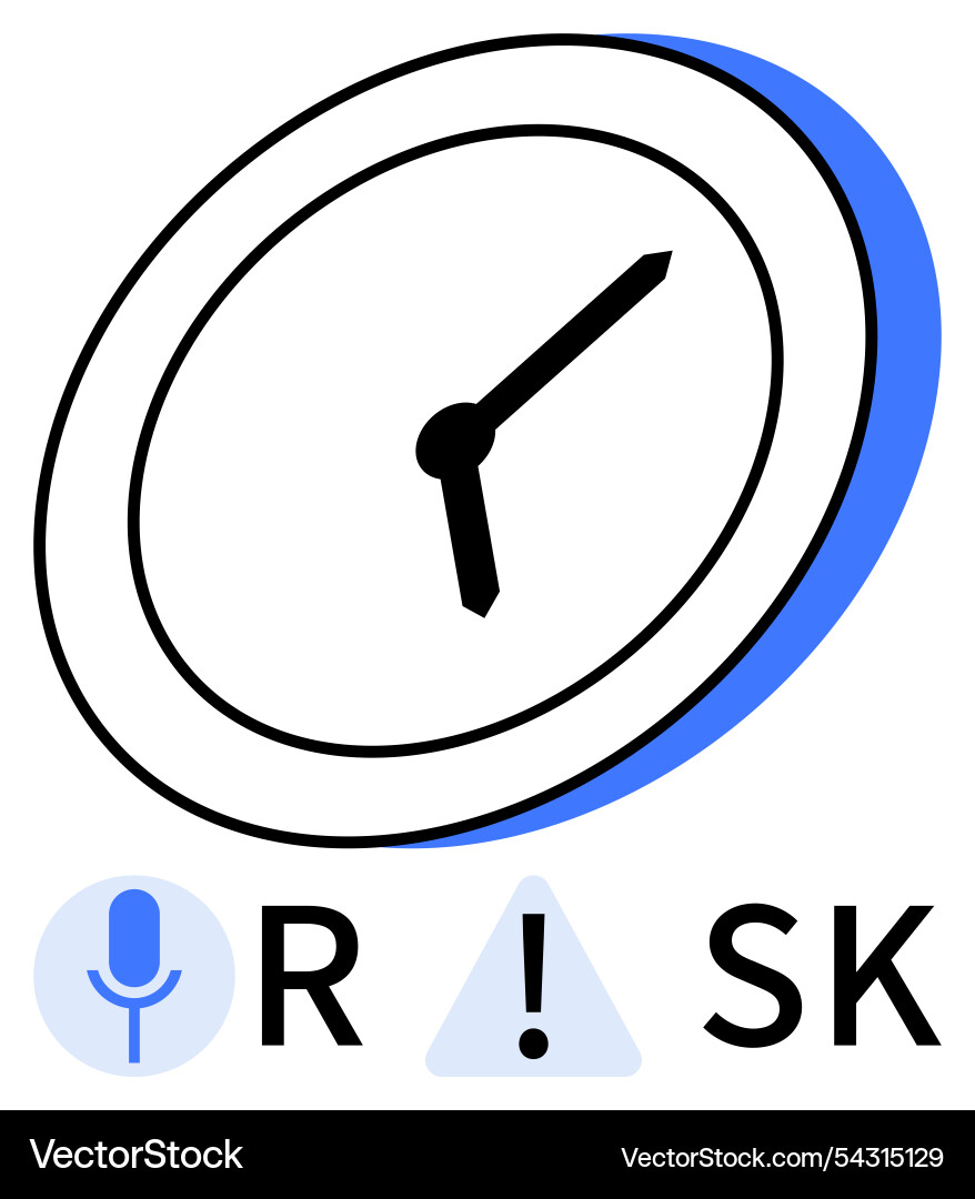Time management and risk awareness concept Vector Image
