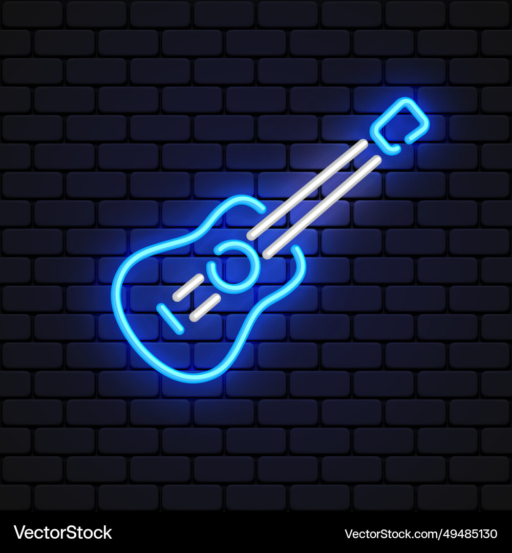 Neon Sign Bass Guitar Vector Images (over 120)