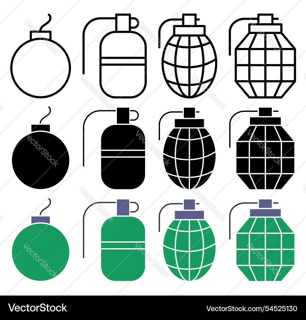 Hand grenade icon Royalty Free Vector Image - VectorStock