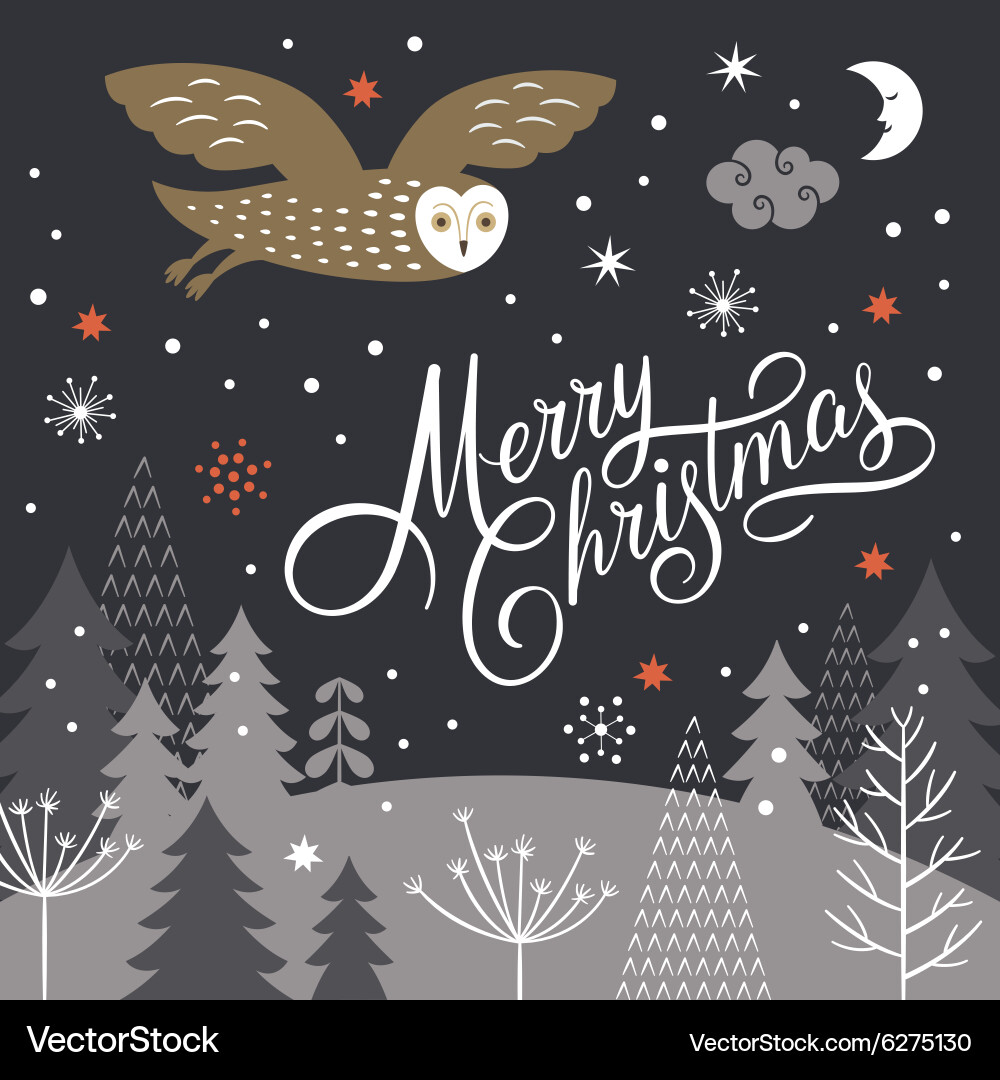 Merry christmas lettering Royalty Free Vector Image