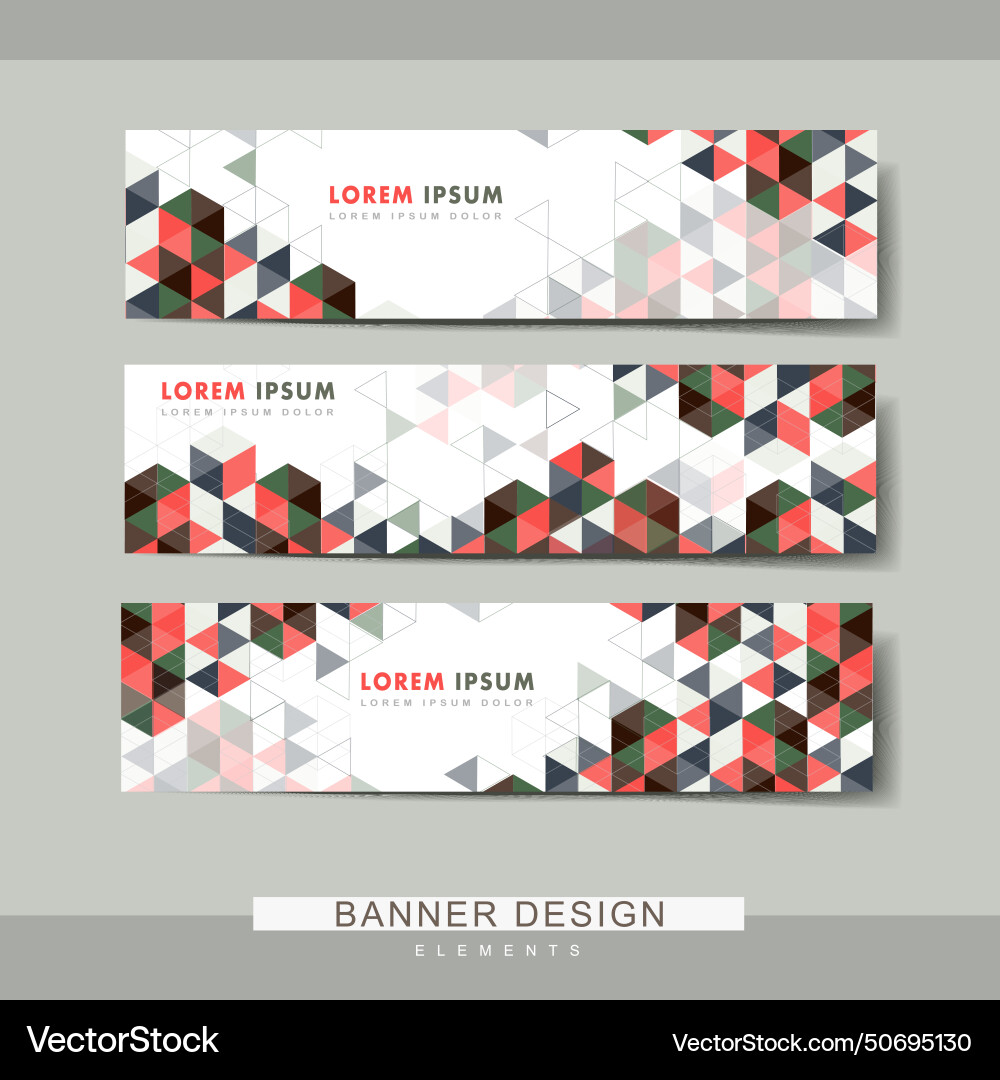 Modern banner template set design Royalty Free Vector Image