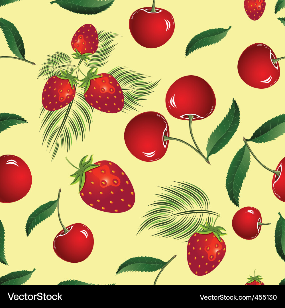 Red cherry Royalty Free Vector Image - VectorStock