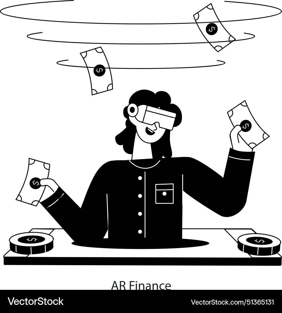 Ar finance Royalty Free Vector Image - VectorStock