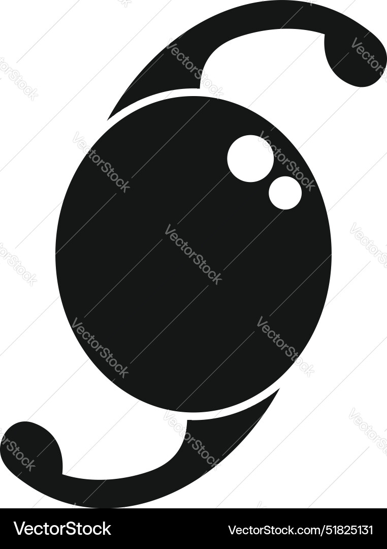 Artificial eye implant restoring vision for blind Vector Image