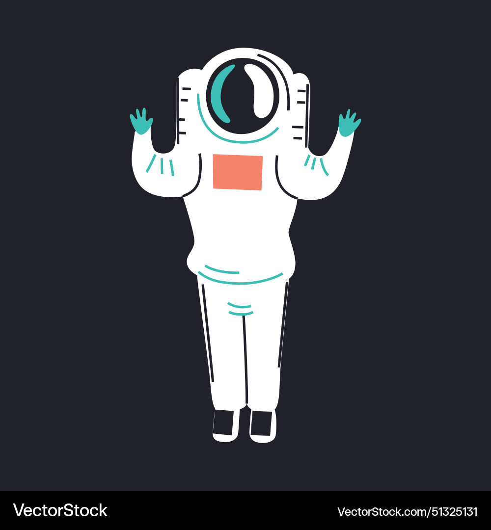 Astronaut cartoon character cosmonaut icon Vector Image