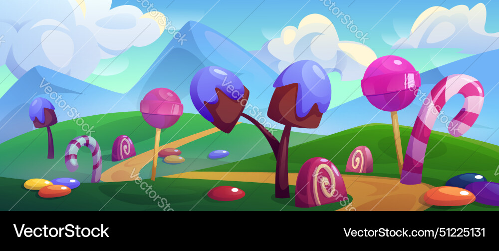 Candy land background Royalty Free Vector Image
