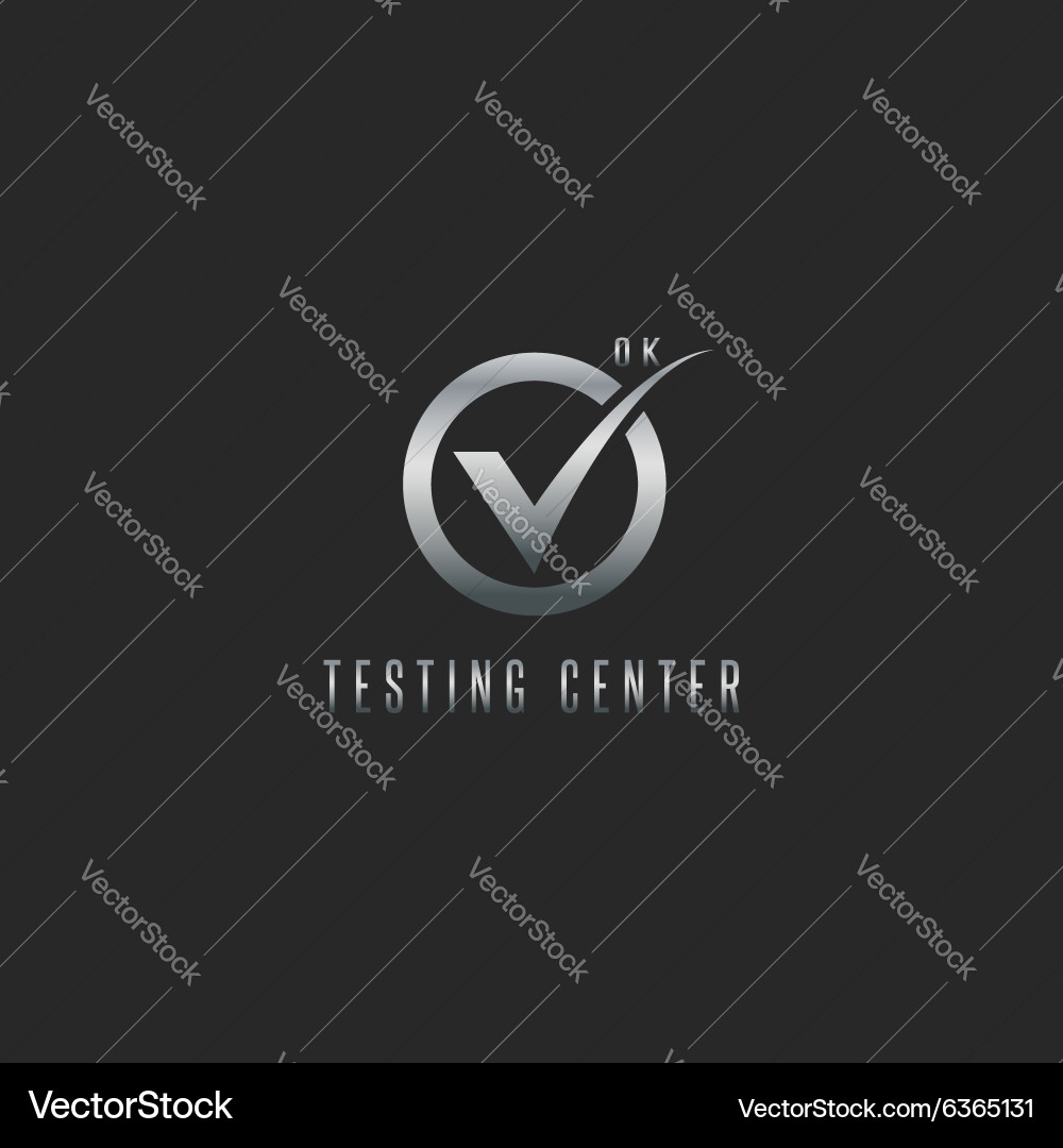 Check mark logo silver testing software or web app