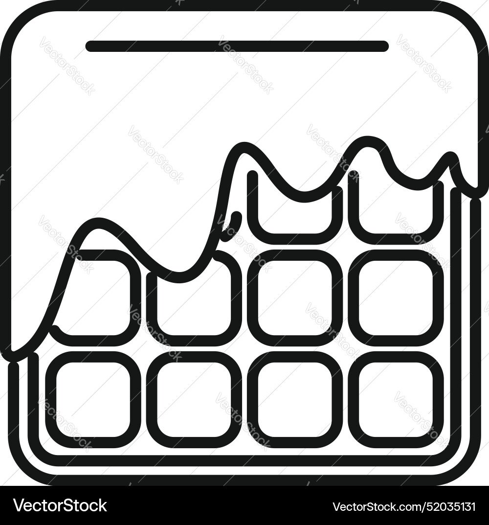 Delicious waffle with syrup drizzled on top icon Vector Image