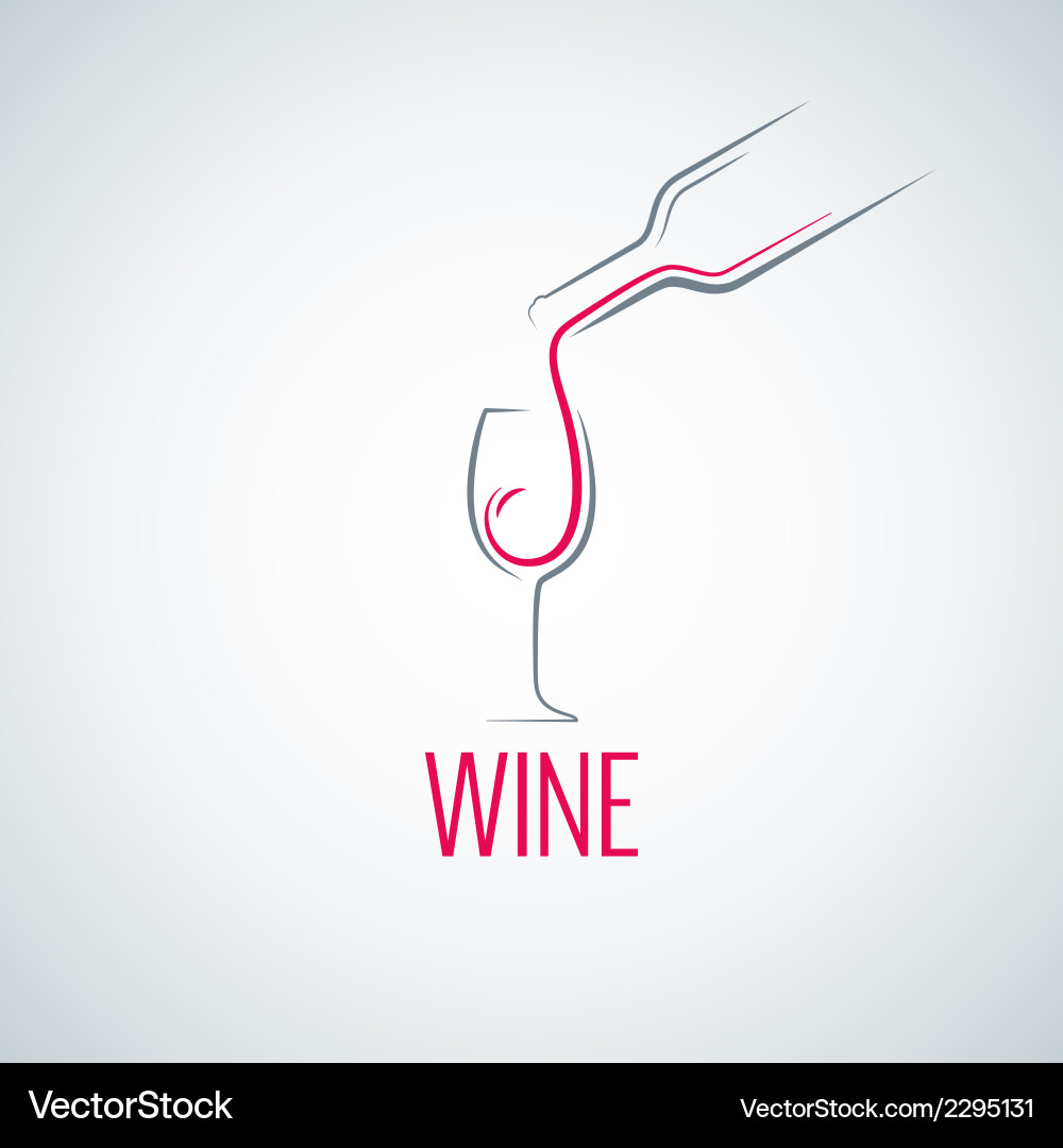 Elegant Wine Glass Motif Royalty Free Vector Image