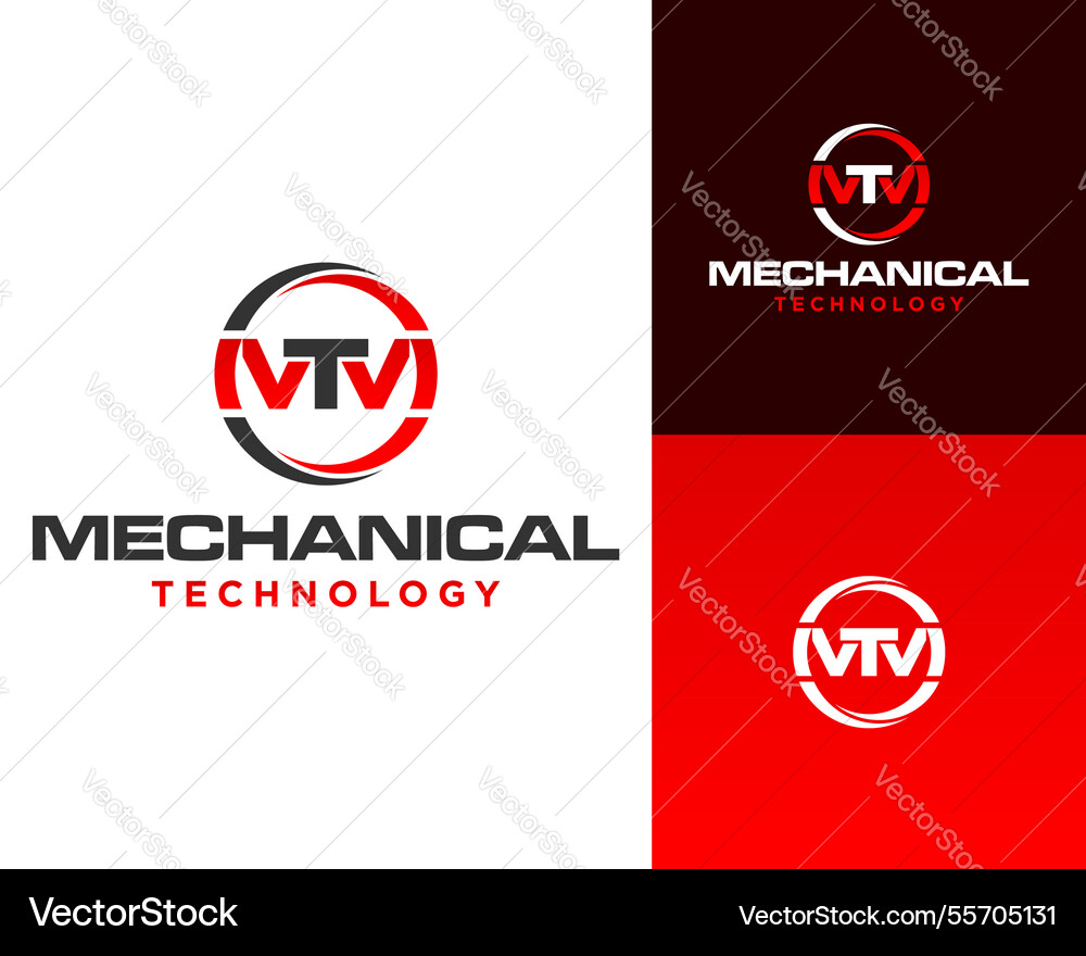 Mechanical logo Royalty Free Vector Image - VectorStock